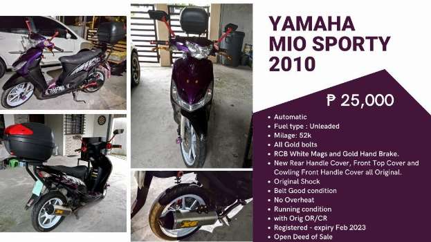 2007 model sporty mio - Used Philippines